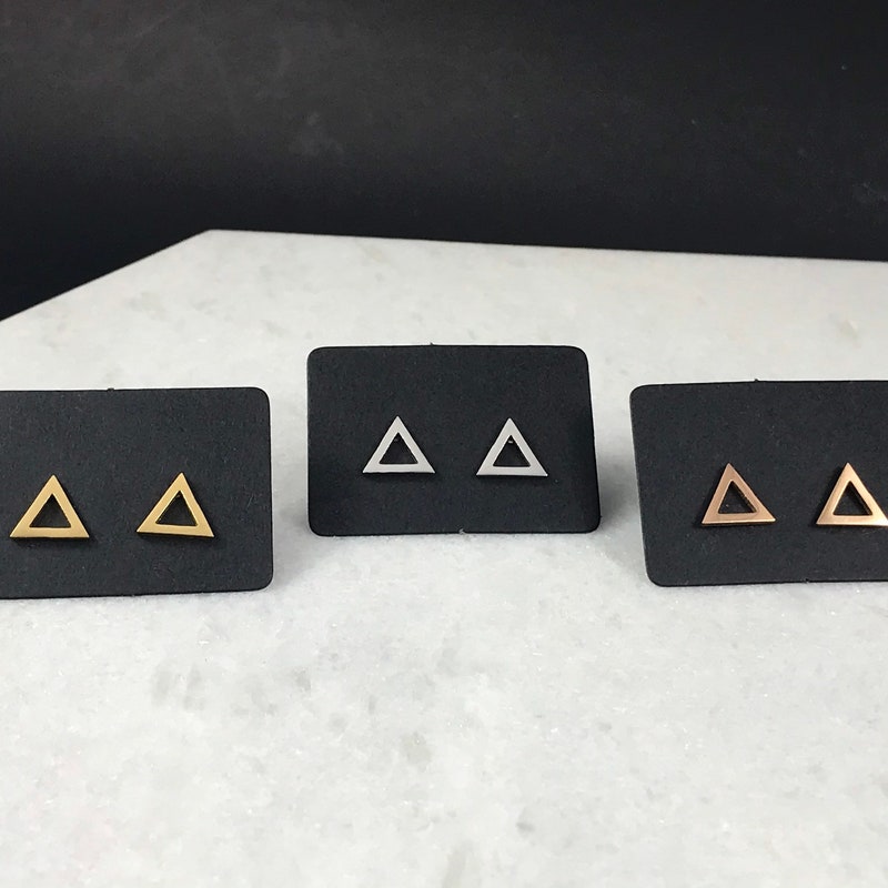 Triangle Earrings - Etsy
