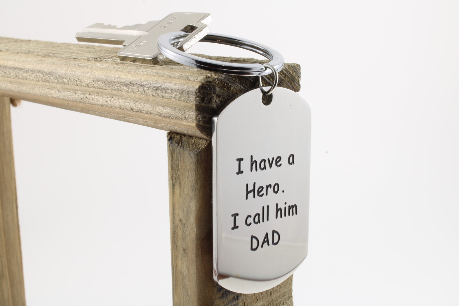 Custom Keychain for Dad Personalized Text Keychain - Etsy