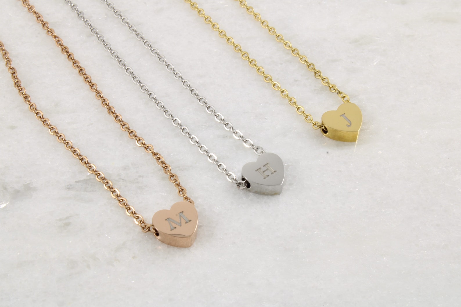 Custom Heart Shaped Pendant Engravable Initial Heart - Etsy Canada