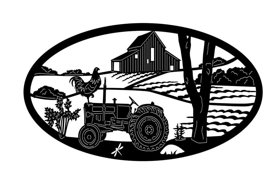 Farm Scene Dxf Files for Laser Plasma and Cnc Router Cut - Etsy