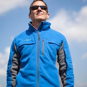 Cozy Fleece Chemotherapy Jacket - Men's BLUE - Chemo Cozy - Etsy