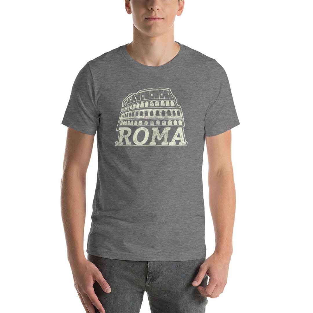 Rome Tshirt Roma Colosseum Retro Souvenir Clothes Short-sleeve Unisex T ...