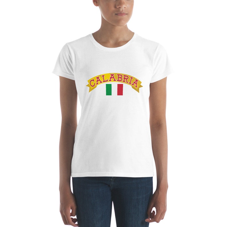 Women's Calabria Italian Flag Jersey Calabrian Short Sleeve T-shirt - Etsy