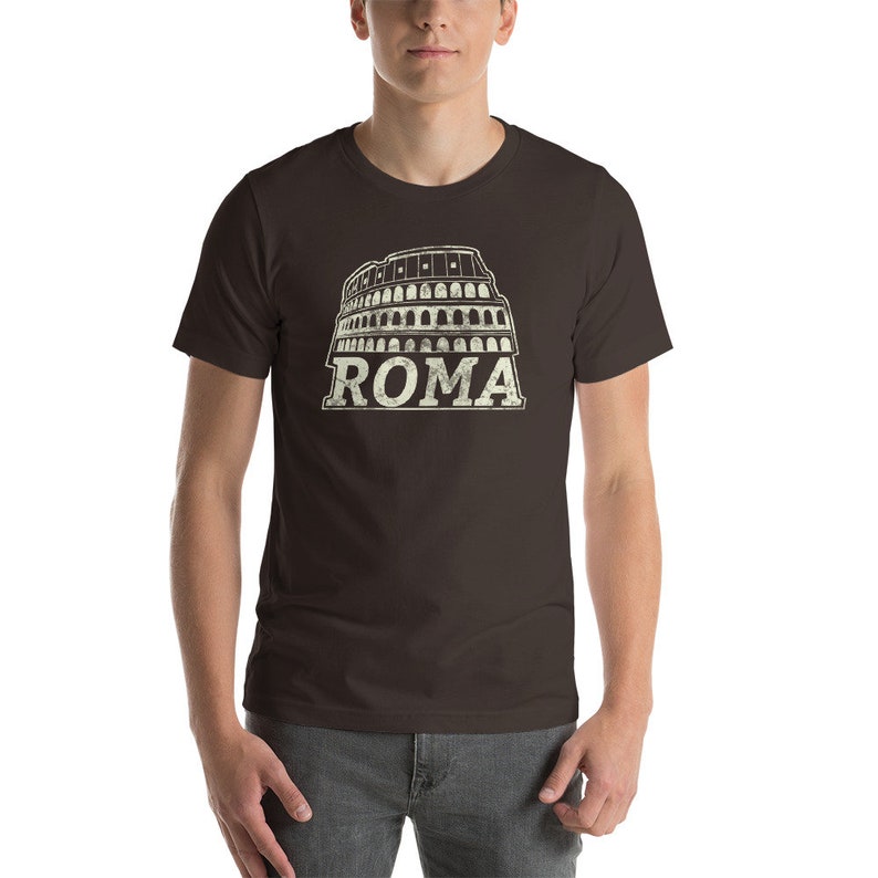 Rome Tshirt Roma Colosseum Retro Souvenir Clothes Short-sleeve Unisex T ...