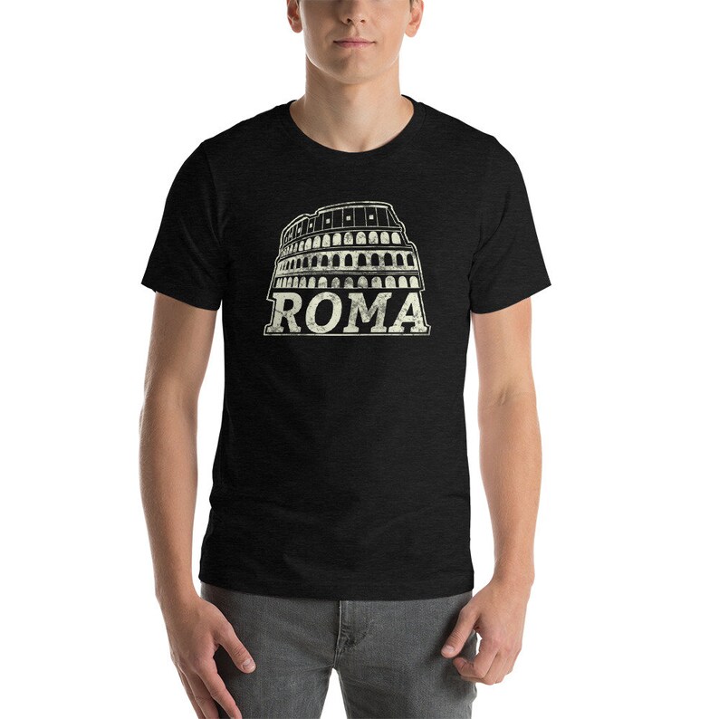 Rome Tshirt Roma Colosseum Retro Souvenir Clothes Short-sleeve Unisex T ...