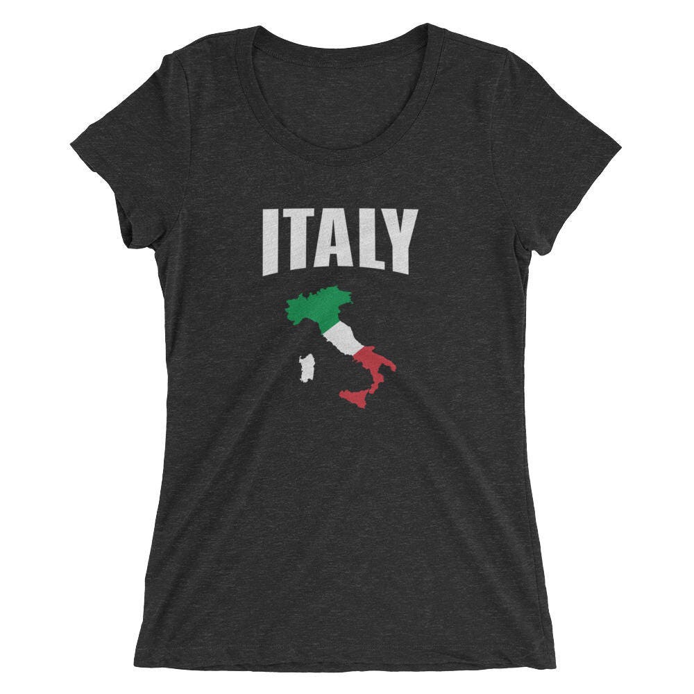 Women's Italy T-shirt - Italian Retro Italy Map Tee-shirt Flag T - Etsy