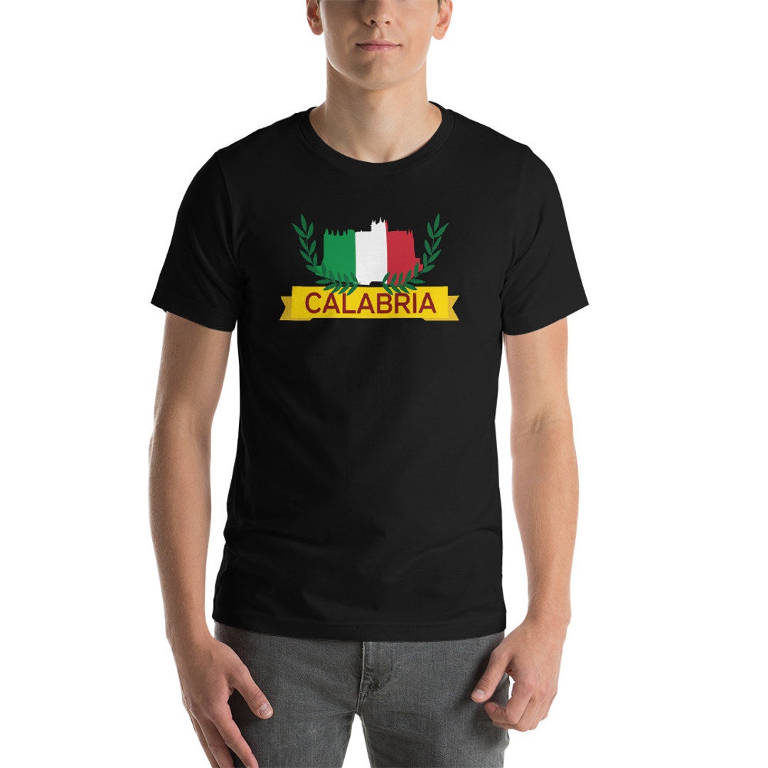 Calabria Italy Flag Castle T-shirt - Calabrian Pride Gift Tee Shirt ...