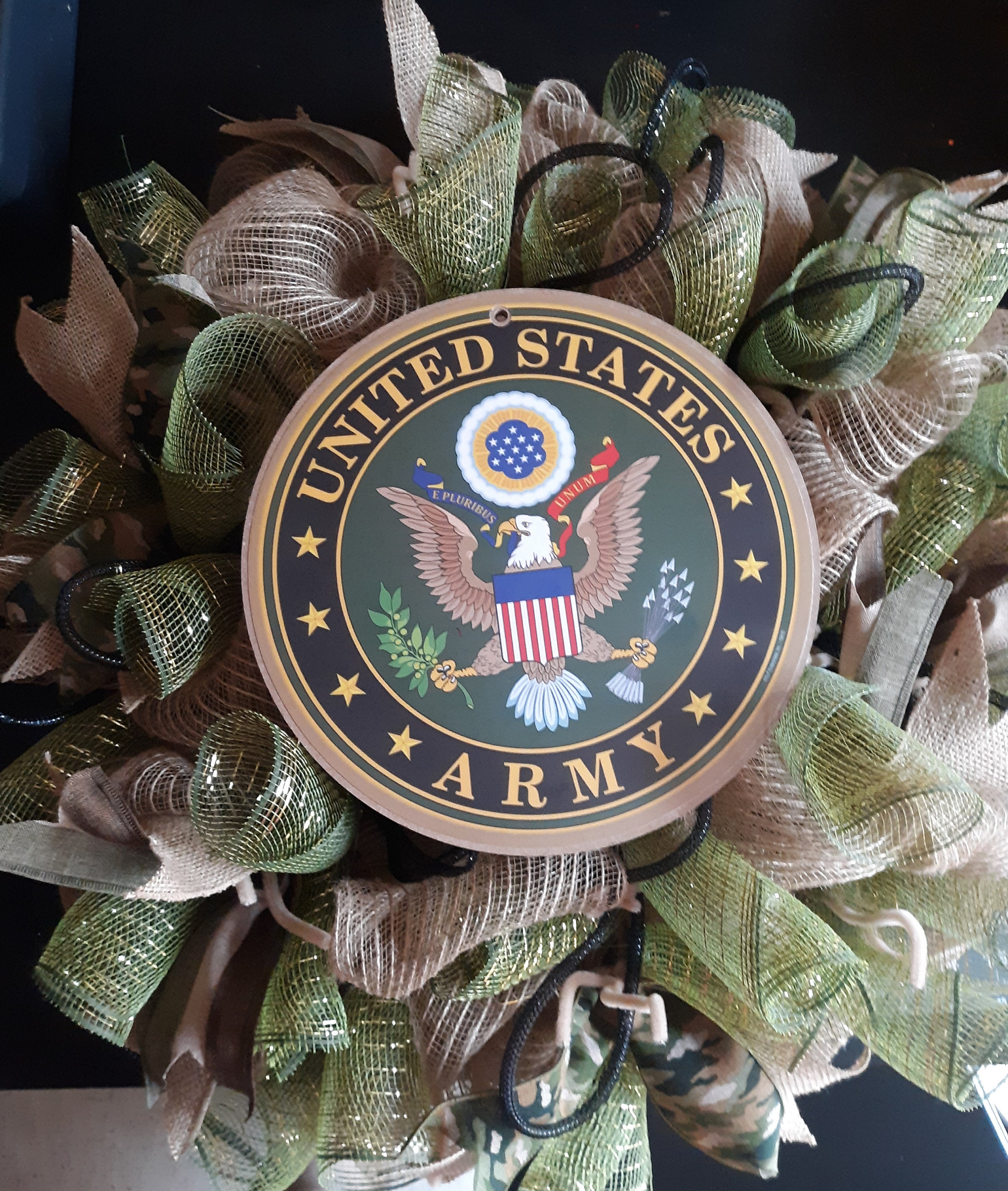 US Army Wreath Military Wreath Patriotic Wreath Army Mesh | Etsy