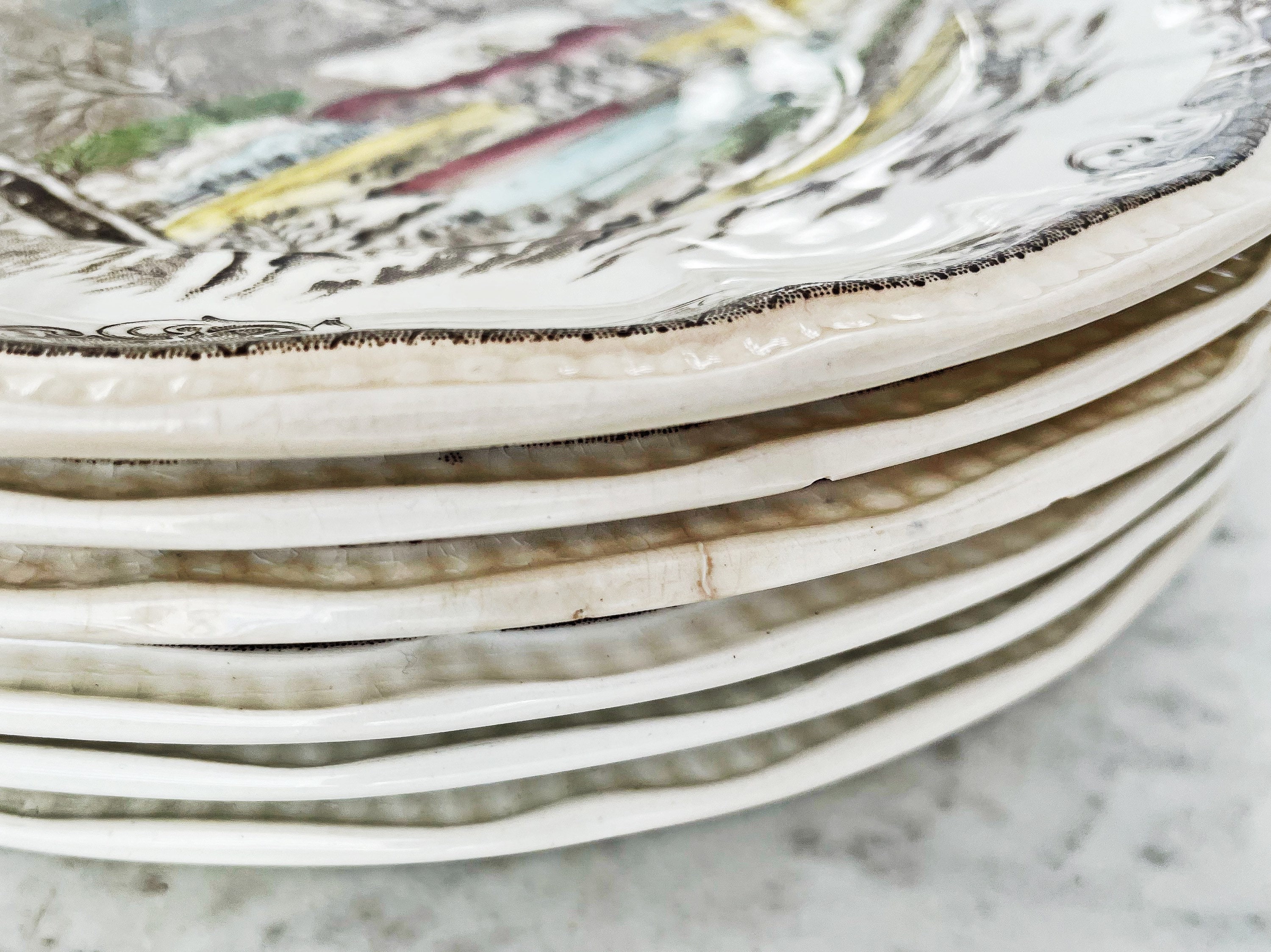 Vintage SHAKESPEARE'S SONNETS Dinner Plates 10 Round Plate Ironstone ...