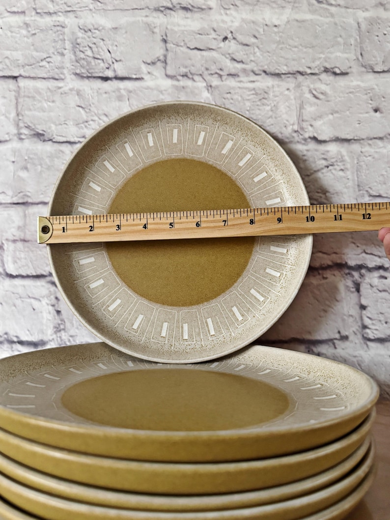 DENBY Ode Plate: Mid-century Modern Mustard Yellow Stoneware - Etsy