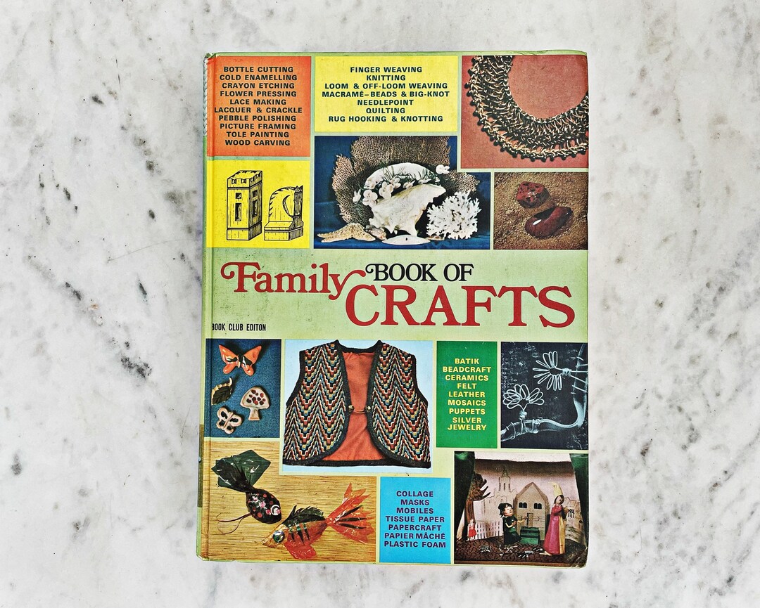 Vintage FAMILY BOOK of CRAFTS Book Club Edition Large 576 Page Craft ...