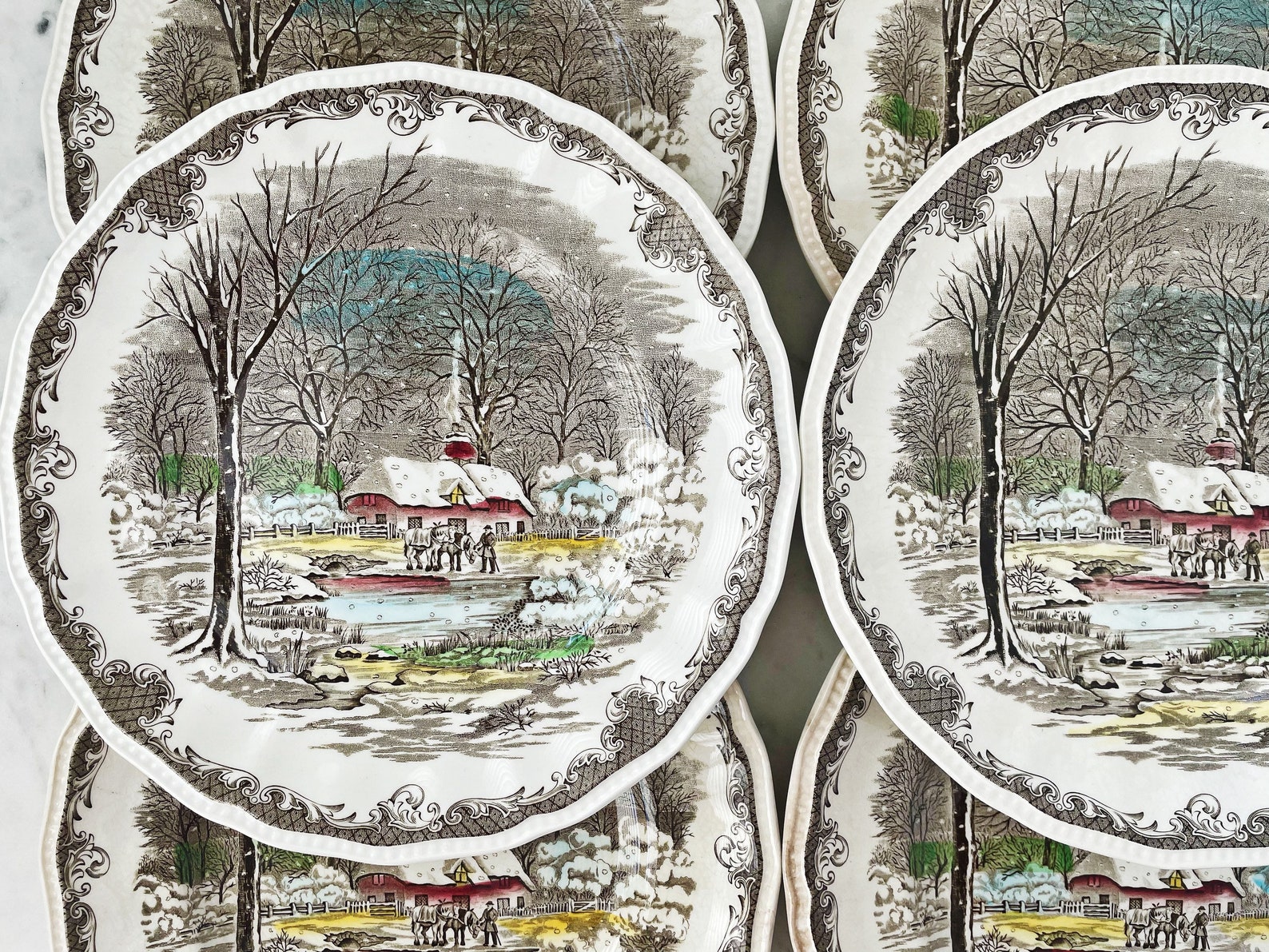 Vintage SHAKESPEARE'S SONNETS Dinner Plates || 10" Round Plate ...