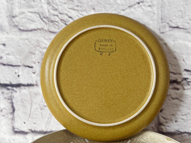 DENBY Ode Plate: Mid-century Modern Mustard Yellow Stoneware - Etsy