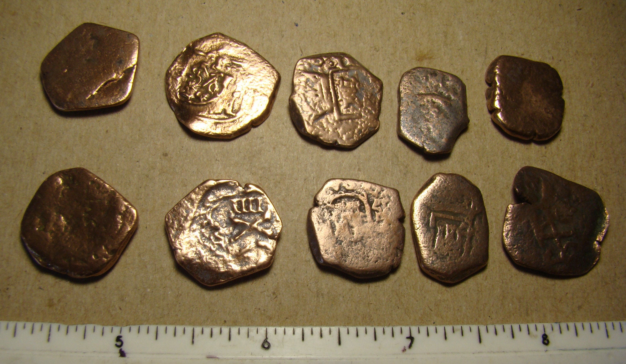 1600s or earlier Spain Spanish COB coins treasure of 10 | Etsy