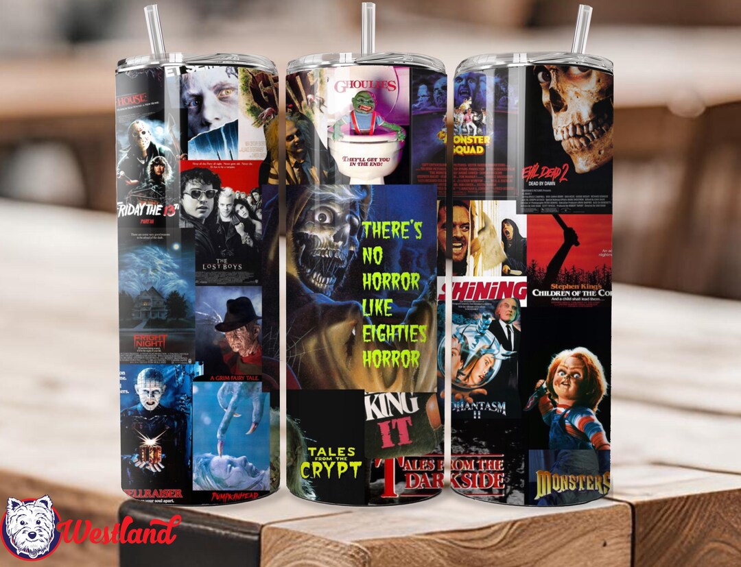 Tumbler 80s Scary Movie Fan Horror Cup 1980s Tumbler for Halloween Gift ...