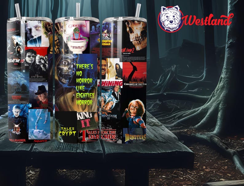Tumbler 80s Scary Movie Fan Horror Cup 1980s Tumbler for Halloween Gift ...