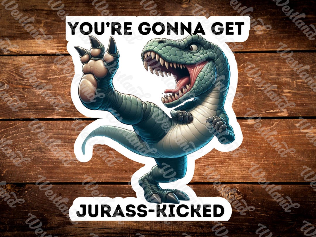 Sticker Cute Dinosaur Decor Funny Cute T-rex Sticker Cute Dino Jurassic ...