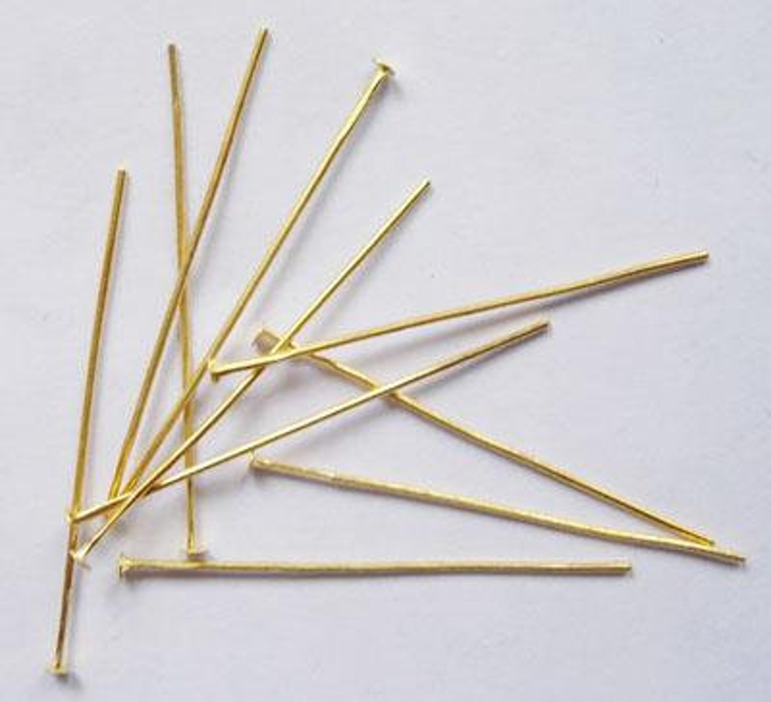3 Inch Headpins Long 21G, Flat Head Gold DIY Jewelry Making Supplies ...
