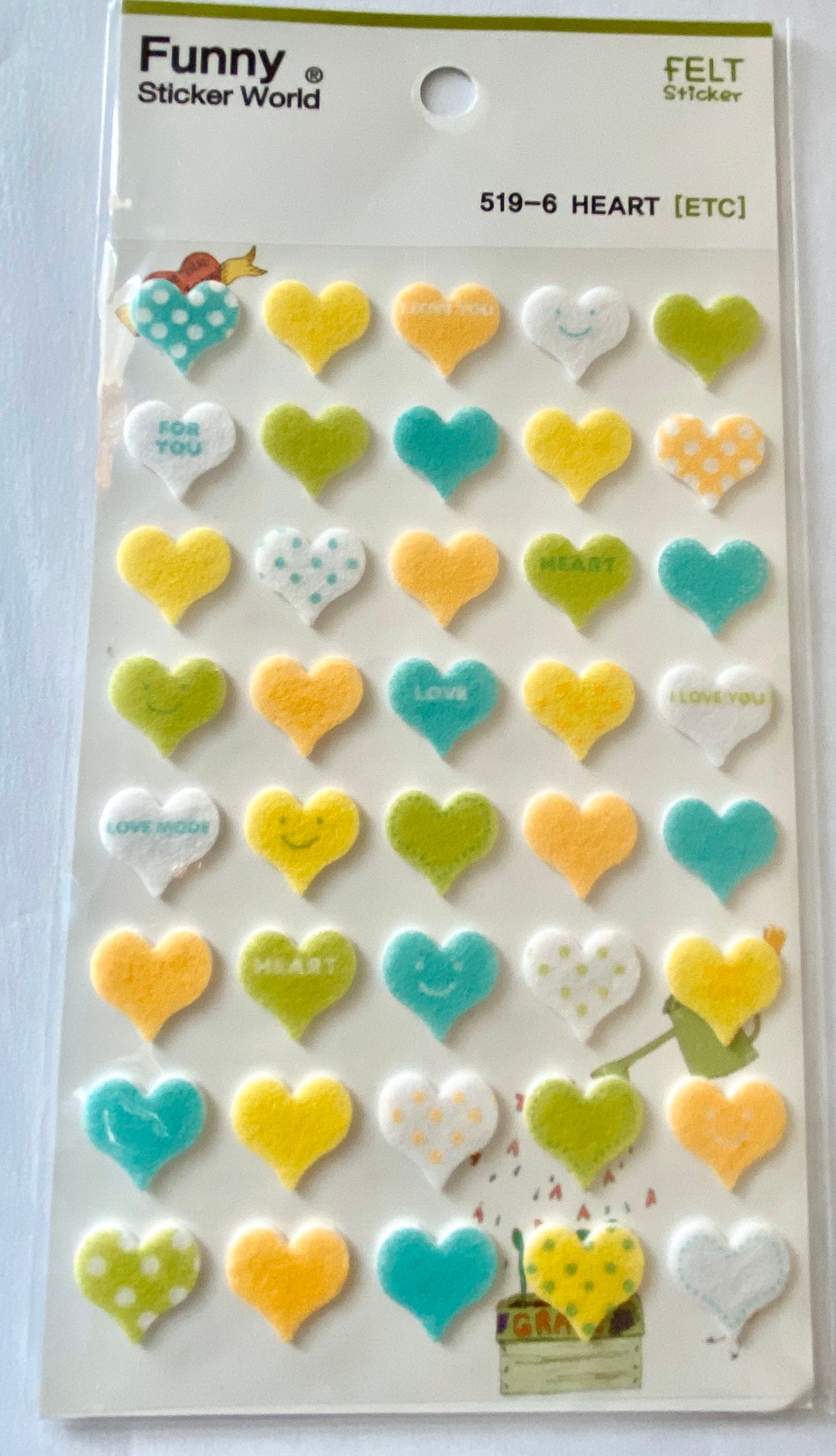 Heart Shape Stickers Craft Sticker Sheet for Planning, Journaling ...