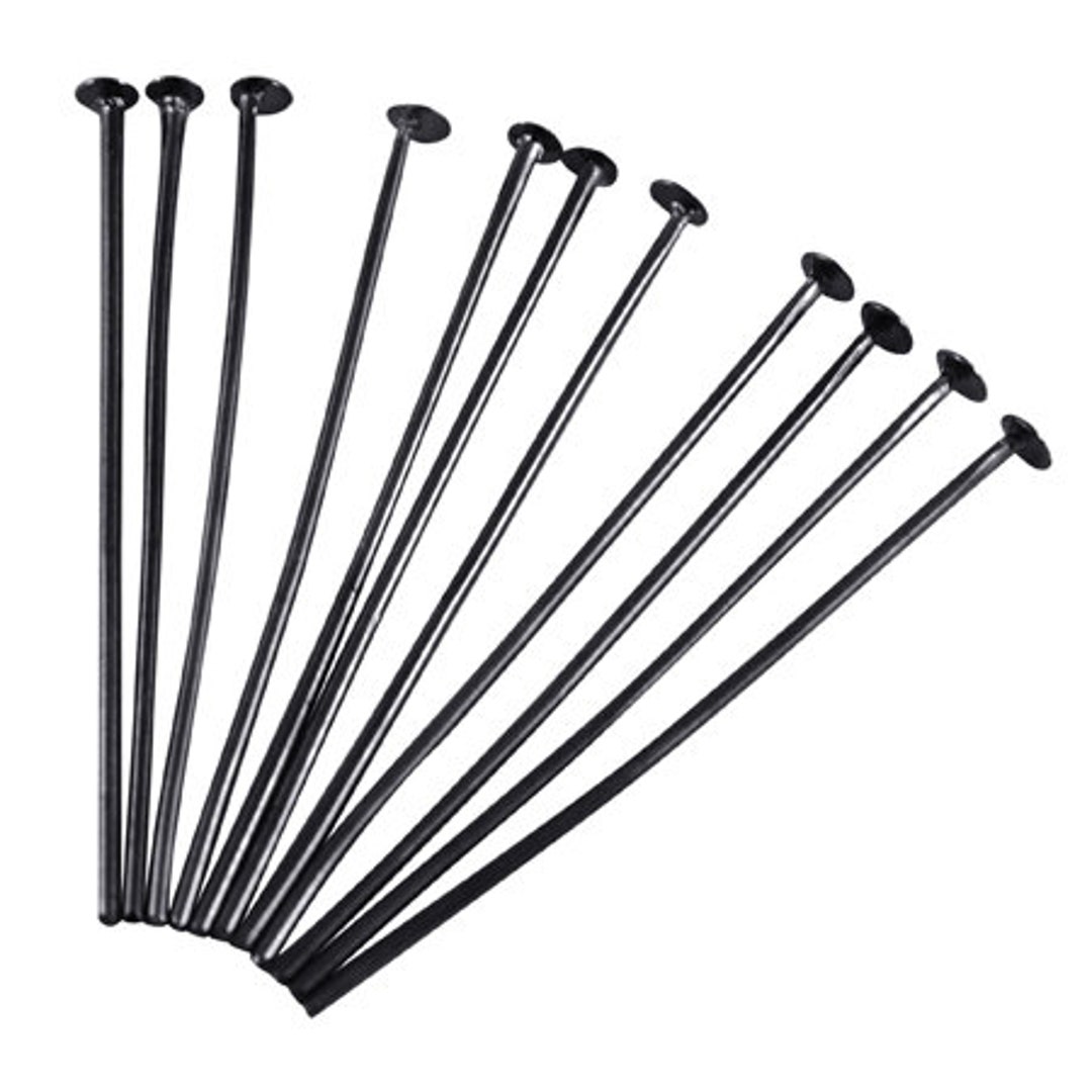 3 Inch Headpins 21G, Flat Head,gunmetal DIY Jewelry Making Supplies and ...