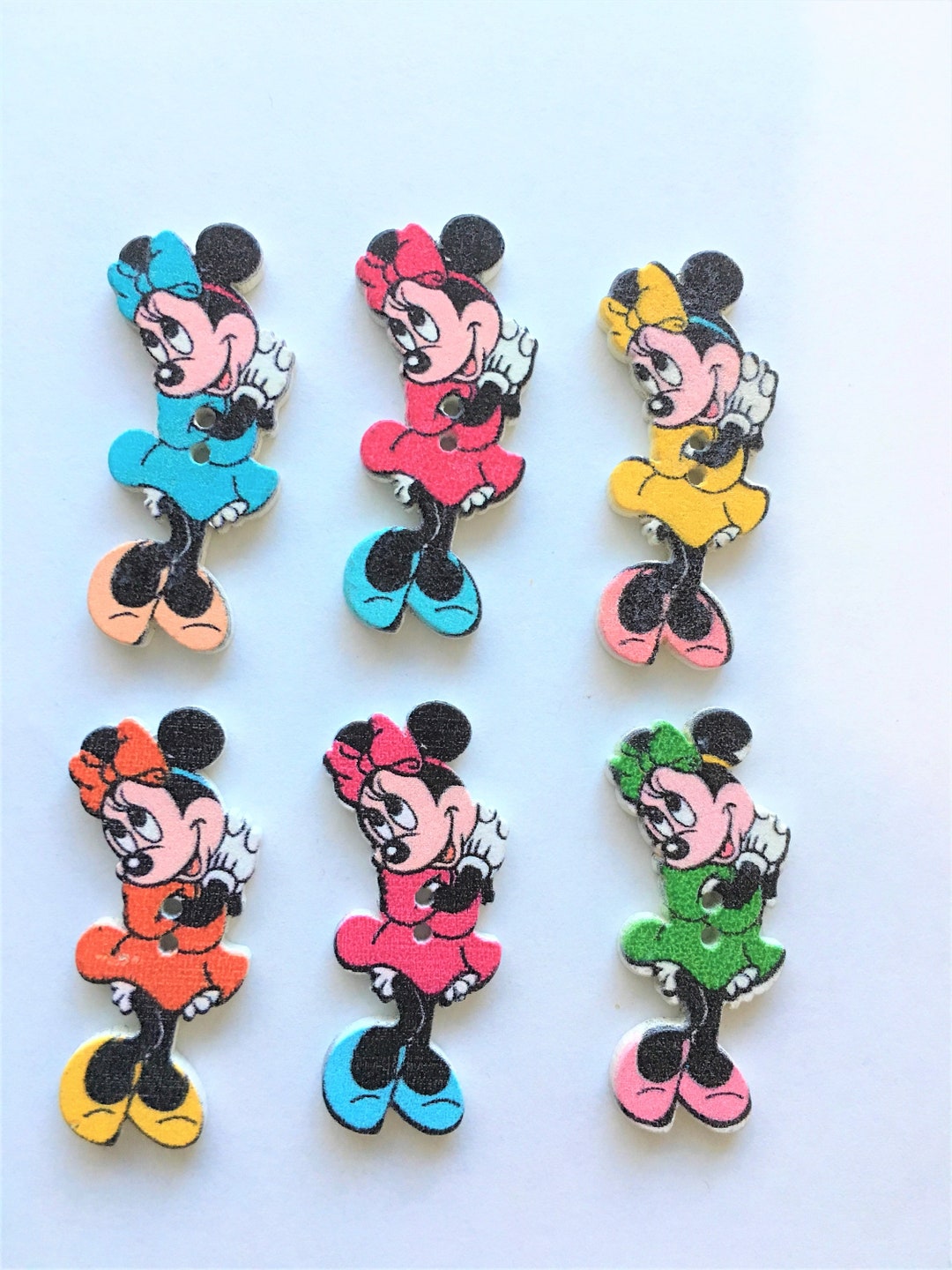38mm Micky Buttons Wooden Mixed Colors DIY Craft Supplies Findings. - Etsy