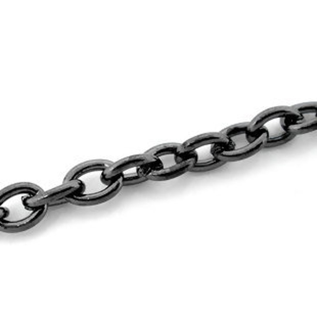4x3mm Cross Cable Chain Black Gunmetal Finding DIY Jewelry Making ...