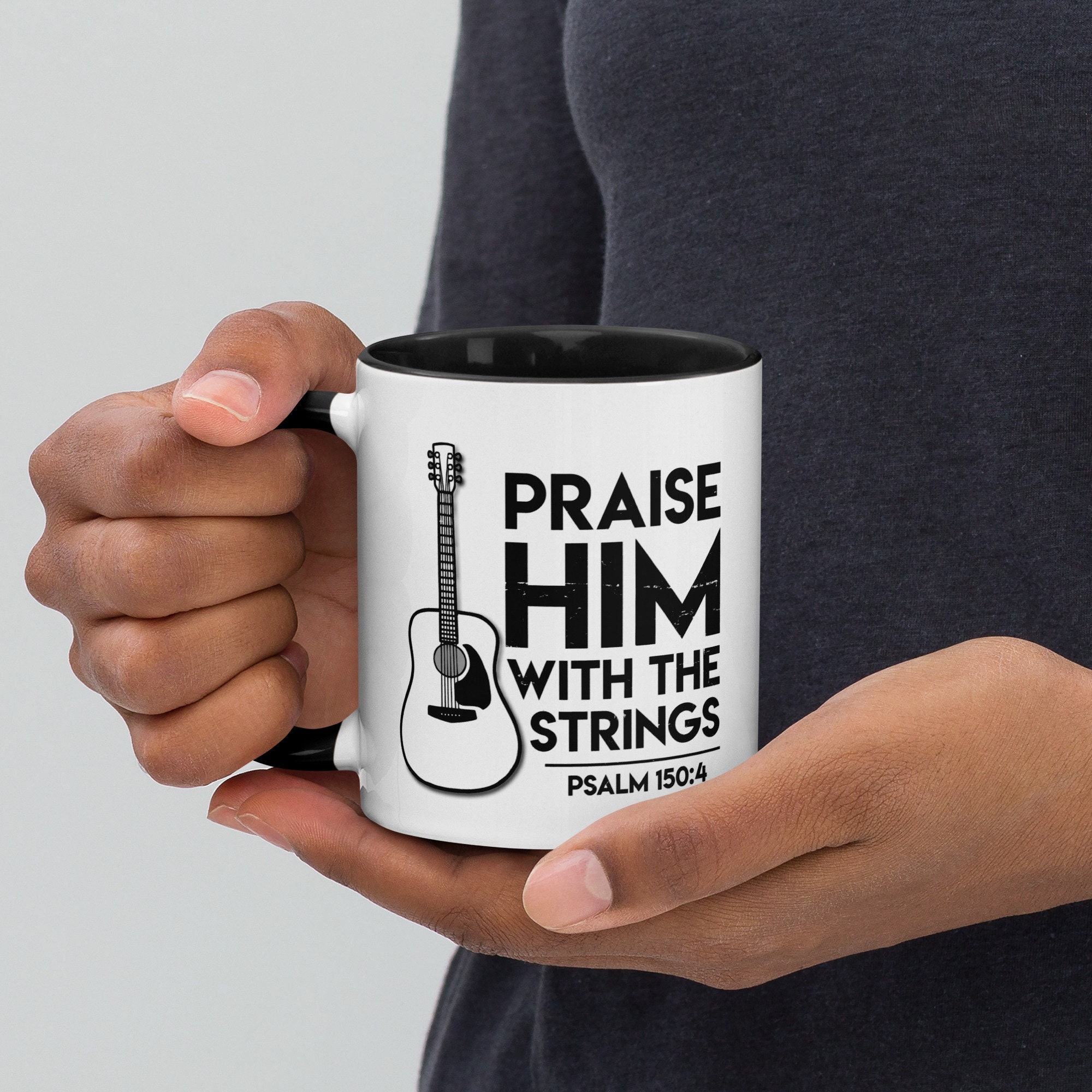 Praise Him With the Strings Guitar Mug Acoustic Guitar - Etsy