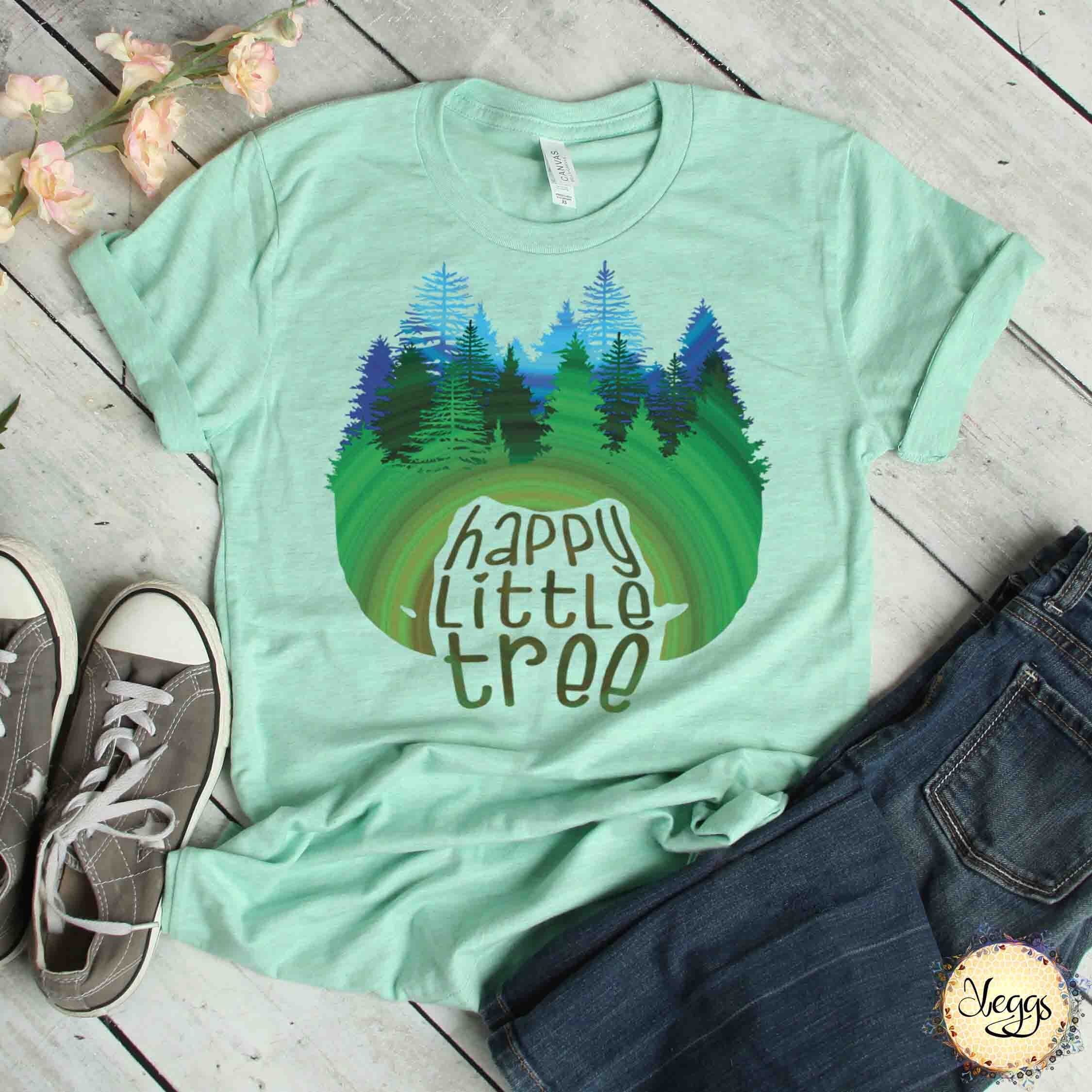 Happy Little Tree Shirt Artist Gifts Arborist Gift Camping | Etsy