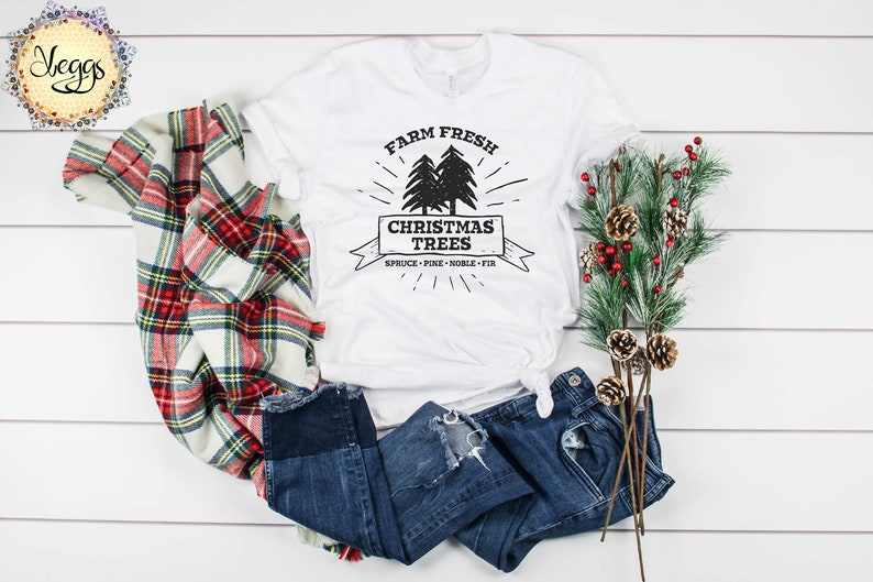 Christmas Tree Farm - Christmas Shirts - Christmas Tree - Primitive ...