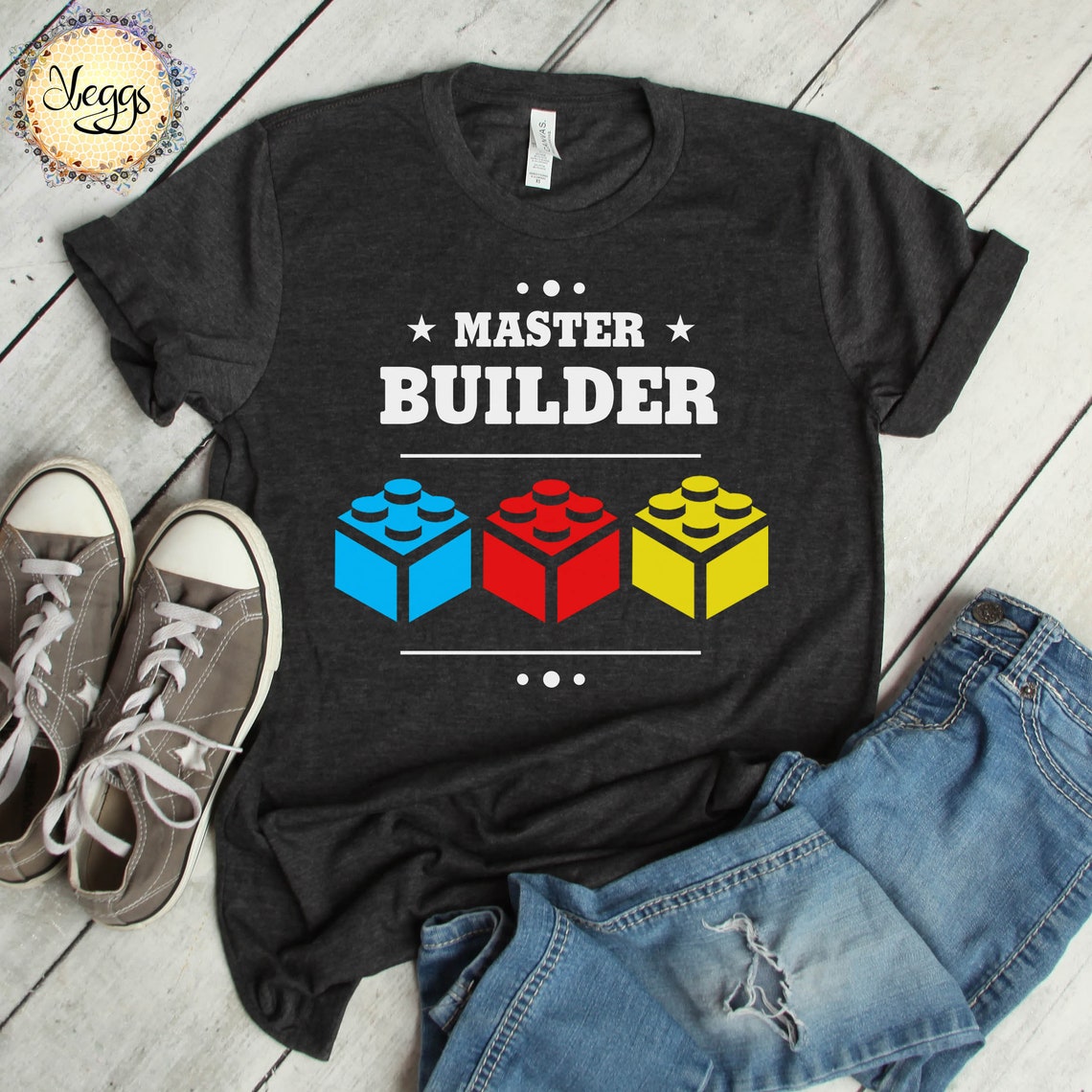 Master Builder Shirt Funny Building Blocks Shirt Gift for | Etsy