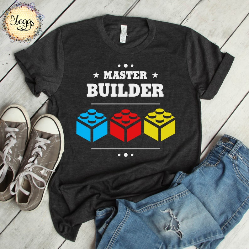 Master Builder Shirt, Funny Building Blocks Shirt, Gift for Architect ...