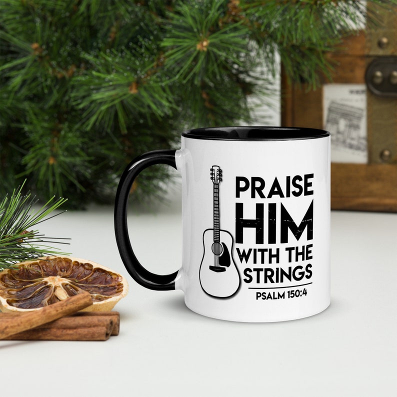 Praise Him With the Strings Guitar Mug Acoustic Guitar - Etsy
