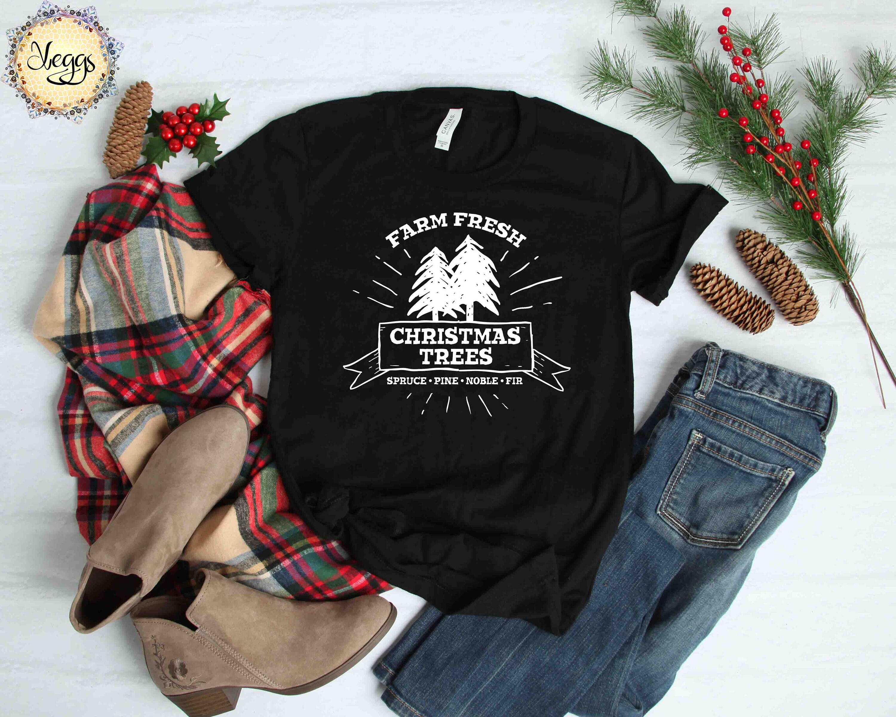 Christmas Tree Farm - Christmas Shirts - Christmas Tree - Primitive ...