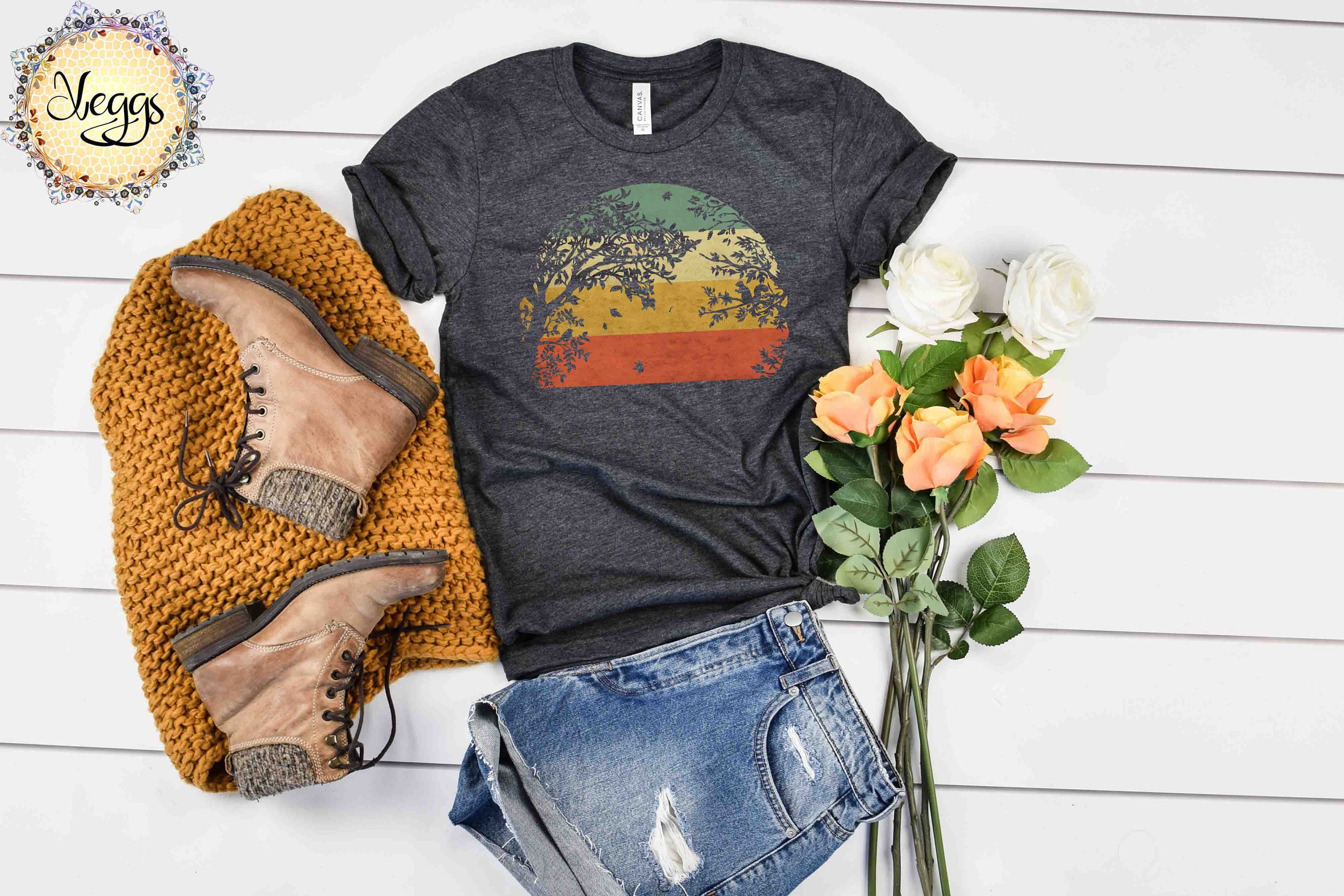 Vintage Sunset Shirt Autumn Shirt Fall Shirt Women | Etsy