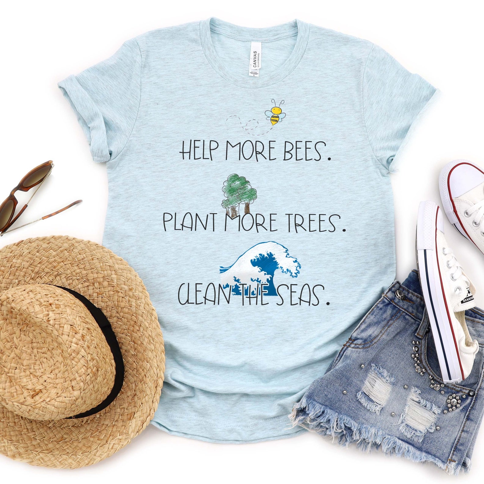 Help More Bees, Earth Day, the Great Wave, Plant More Trees, Clean the ...
