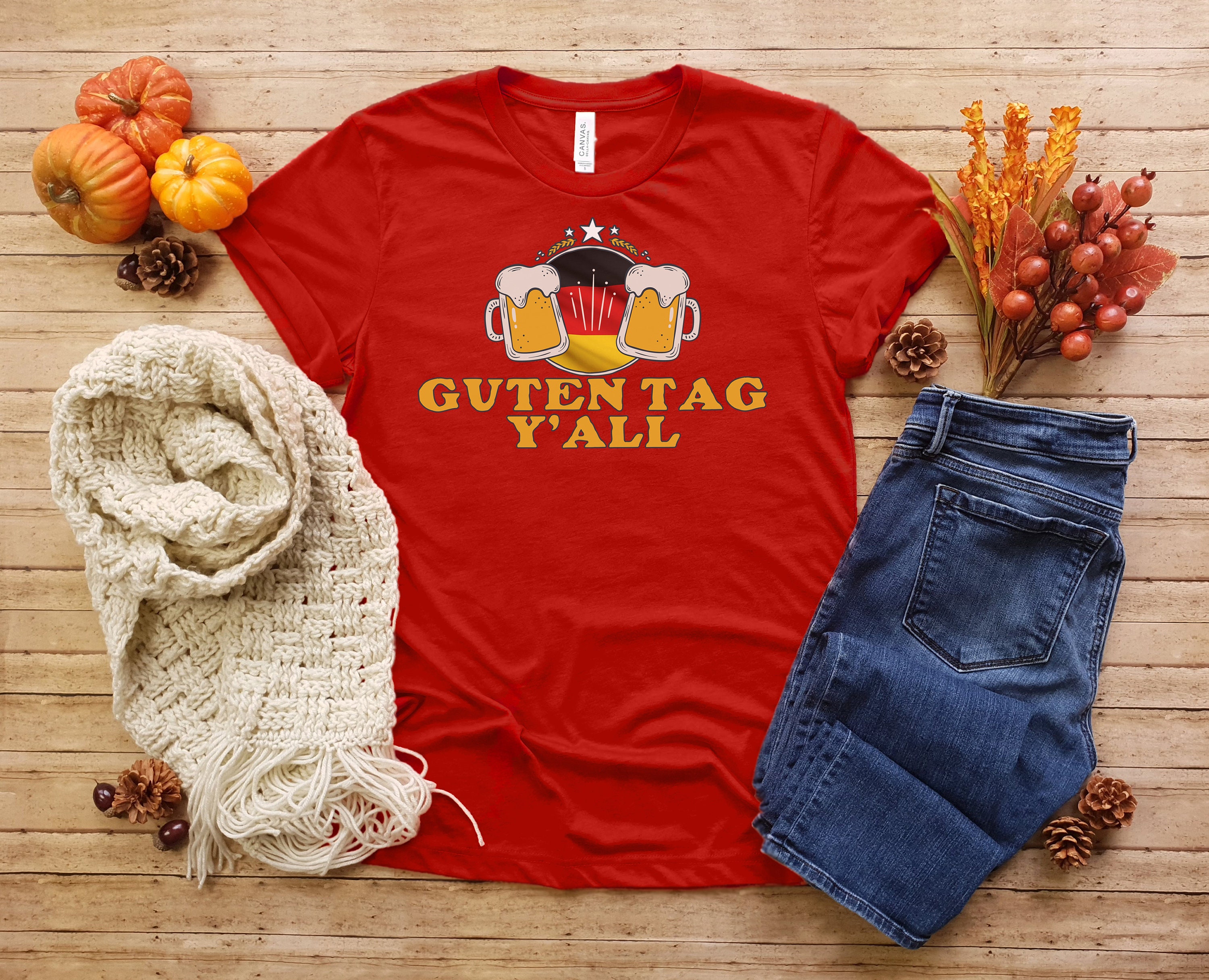 Guten Tag Y'all Shirt - Oktoberfest Shirt - German Texan - Texas Shirt ...