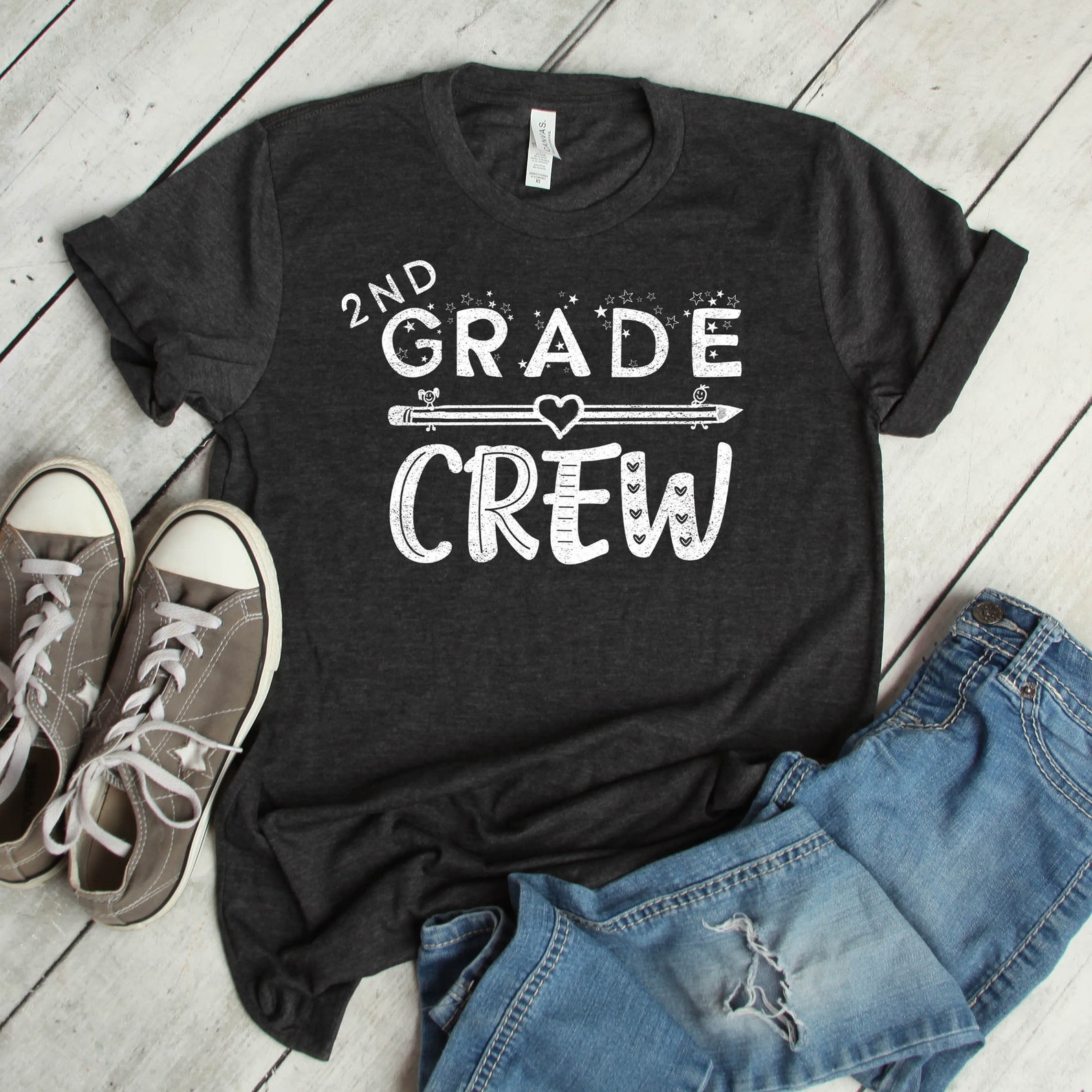 Second Grade Crew - 2nd Grade Shirt - Back to School - Teacher Gifts ...
