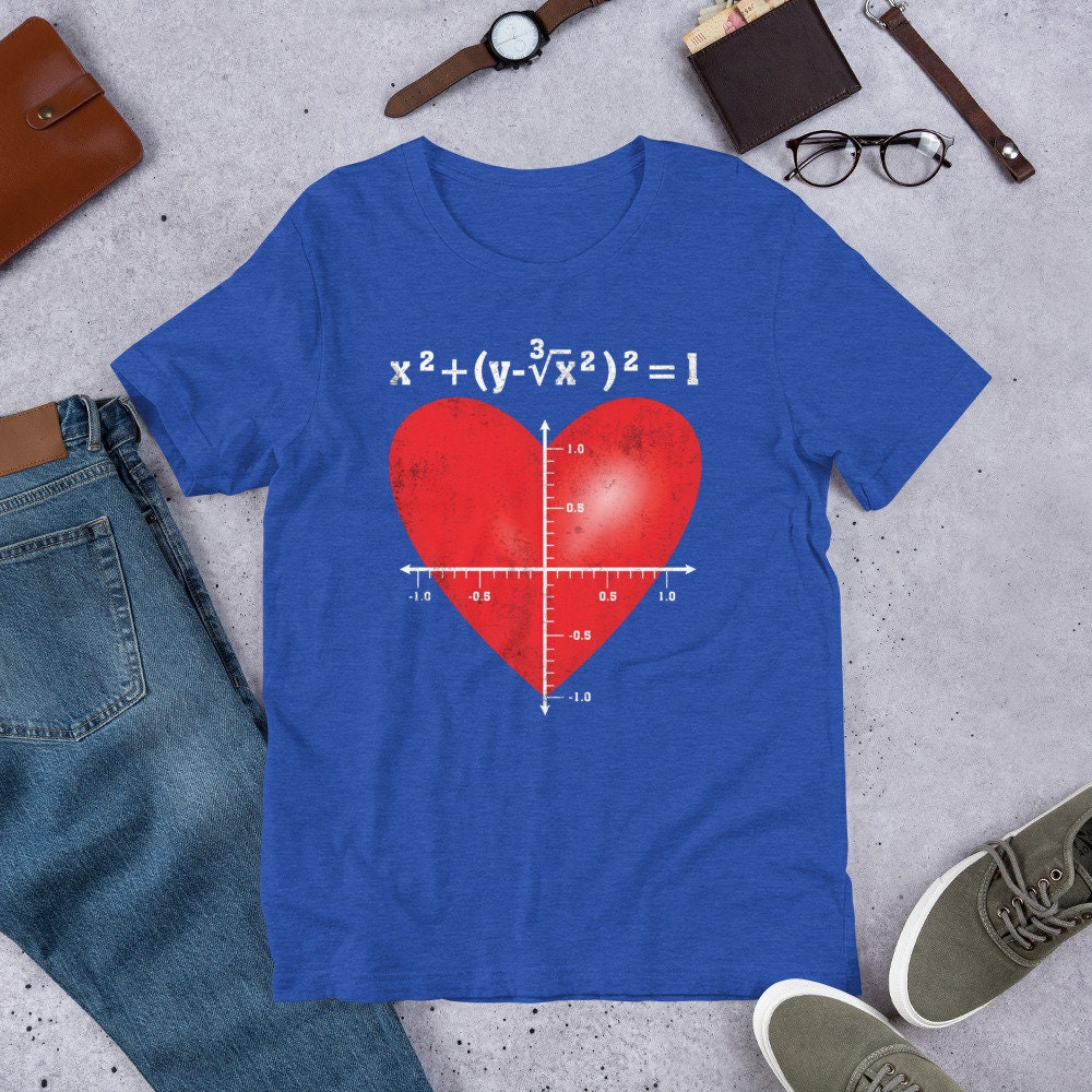 Heart Equation Shirt Nerdy Valentines Teachers Valentines | Etsy