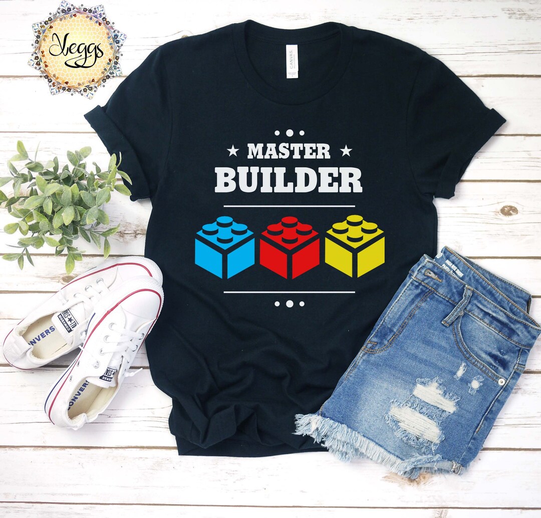 Master Builder Shirt, Funny Building Blocks Shirt, Gift for Architect ...