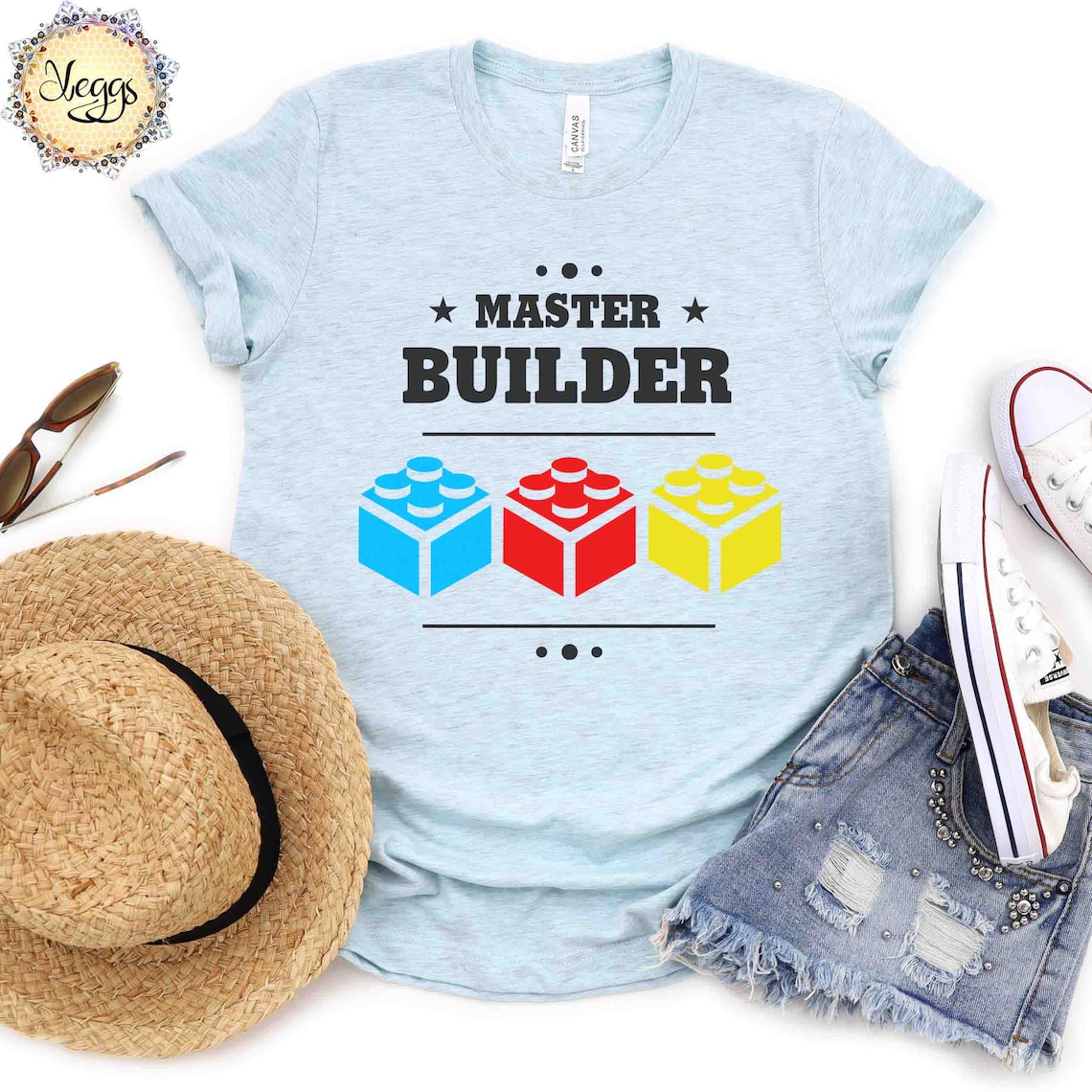 Master Builder Shirt Funny Building Blocks Shirt Gift for | Etsy
