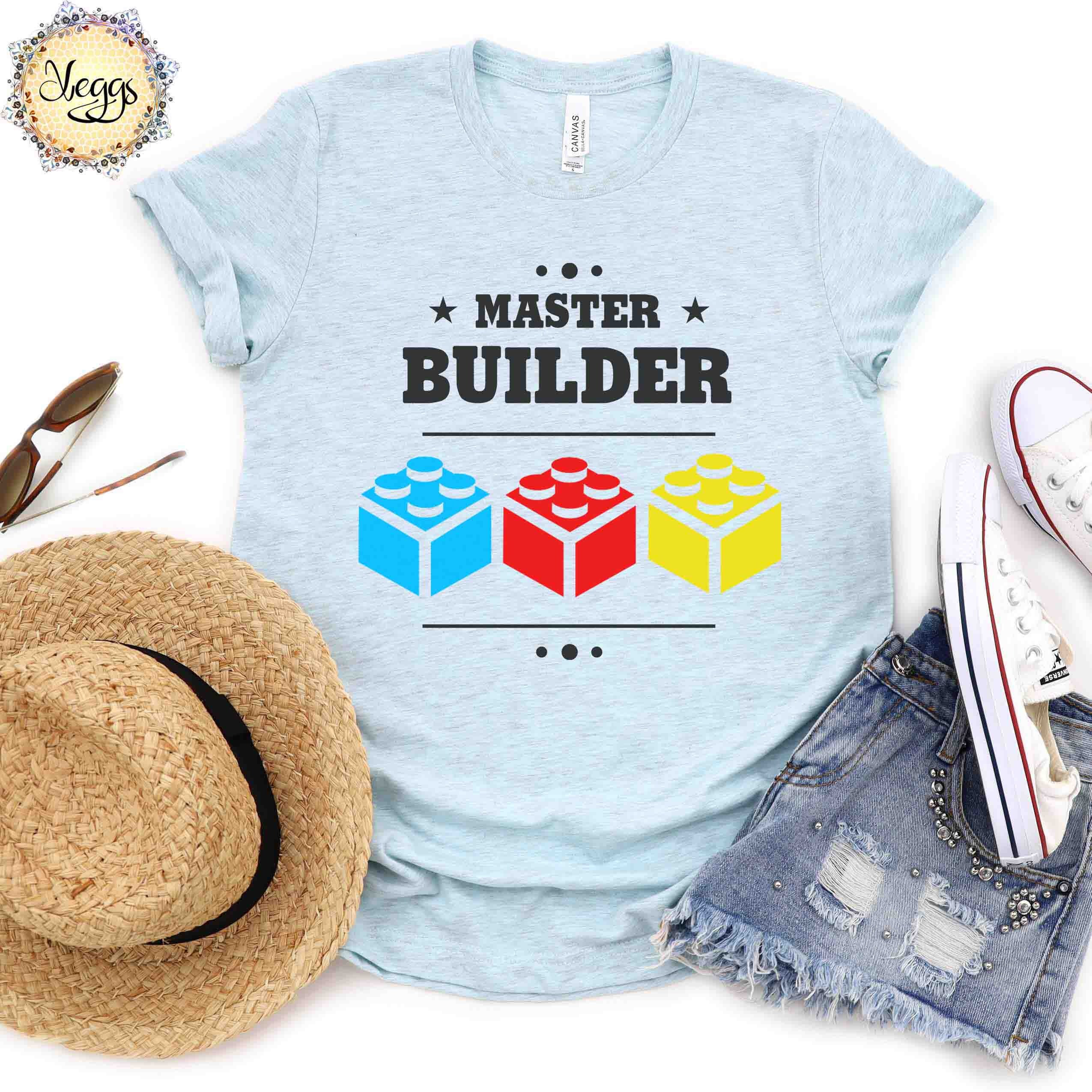 Master Builder Shirt, Funny Building Blocks Shirt, Gift for Architect ...