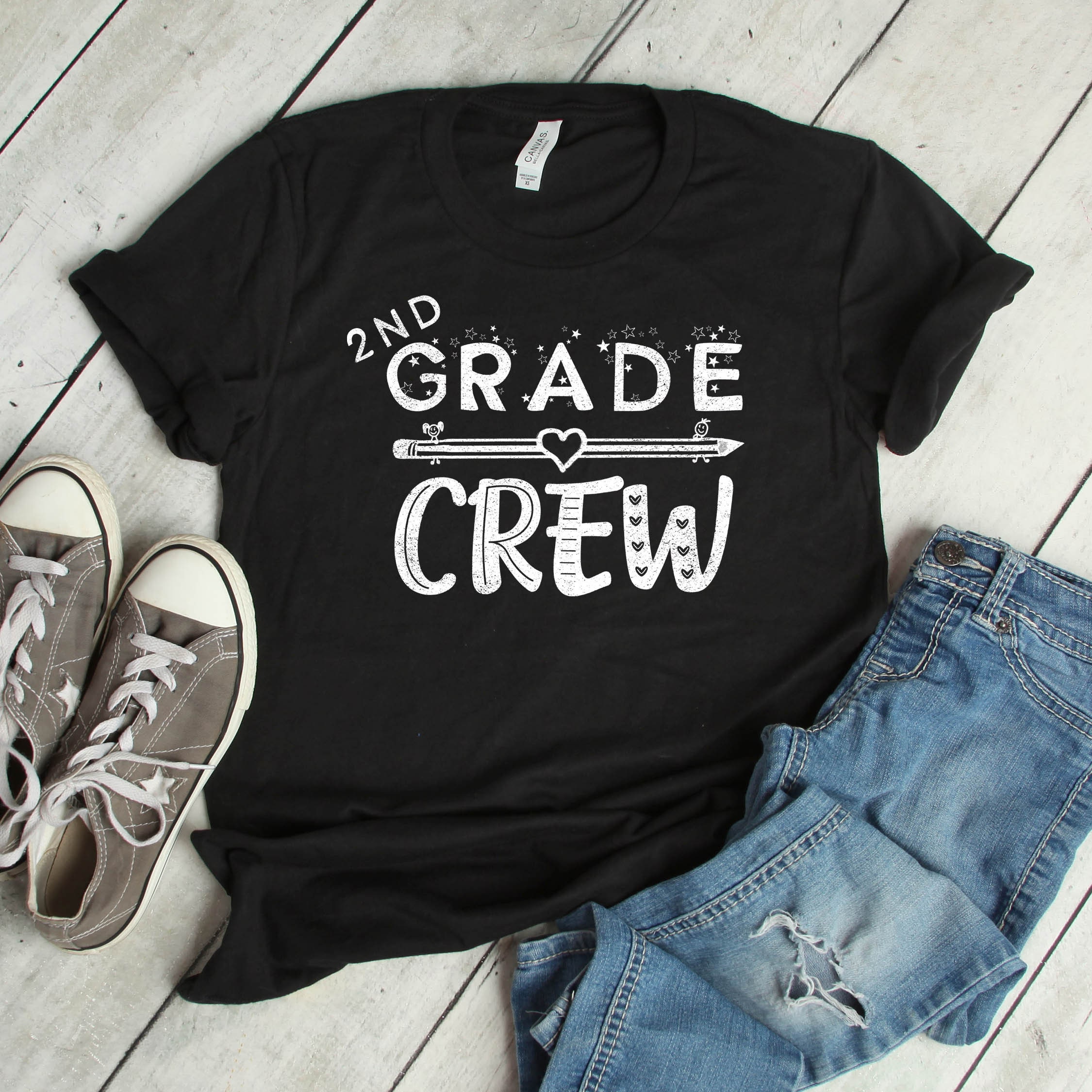Second Grade Crew - 2nd Grade Shirt - Back to School - Teacher Gifts ...