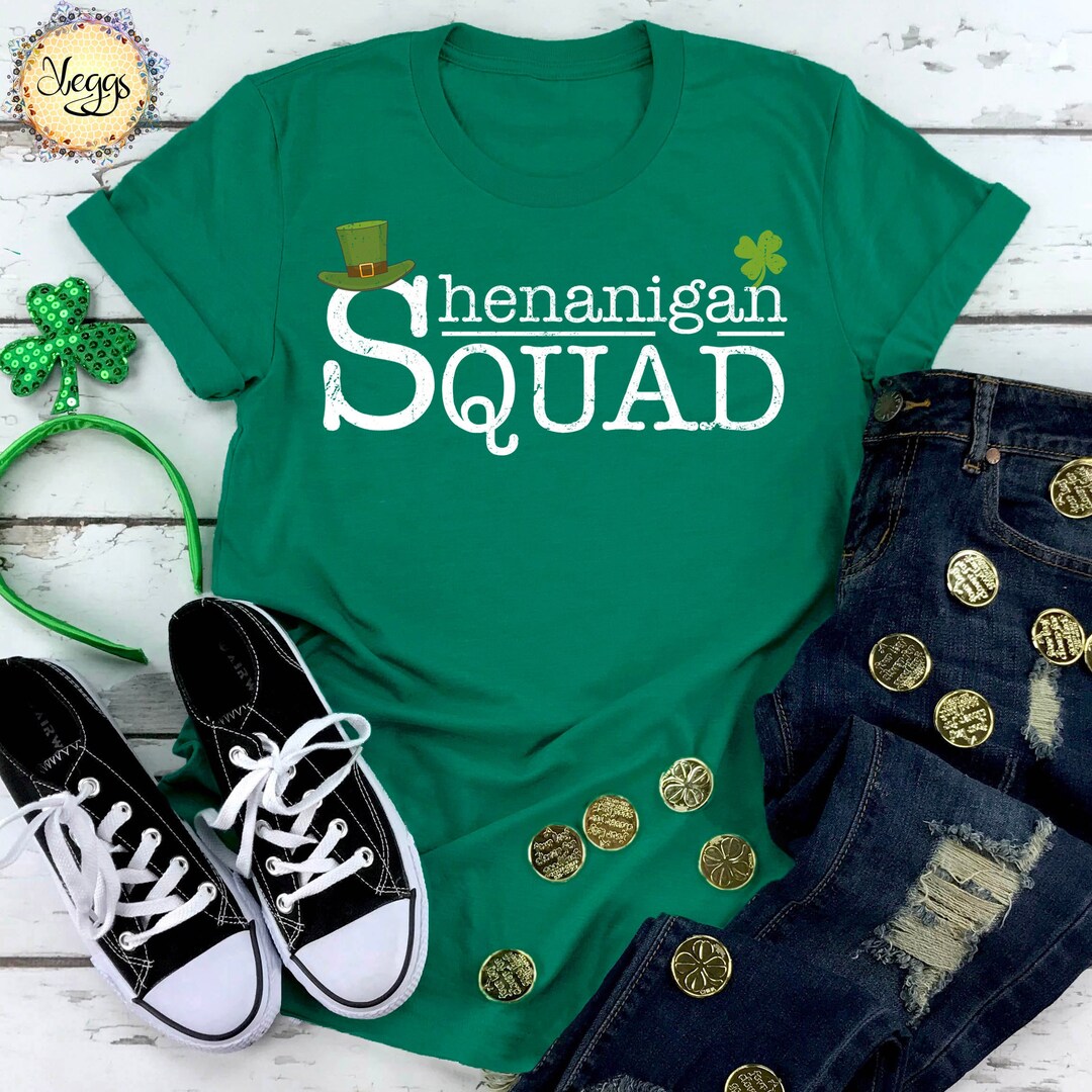 Shenanigan Squad - St Patricks Day Tee - Irish Gifts - Shamrock Shirt ...