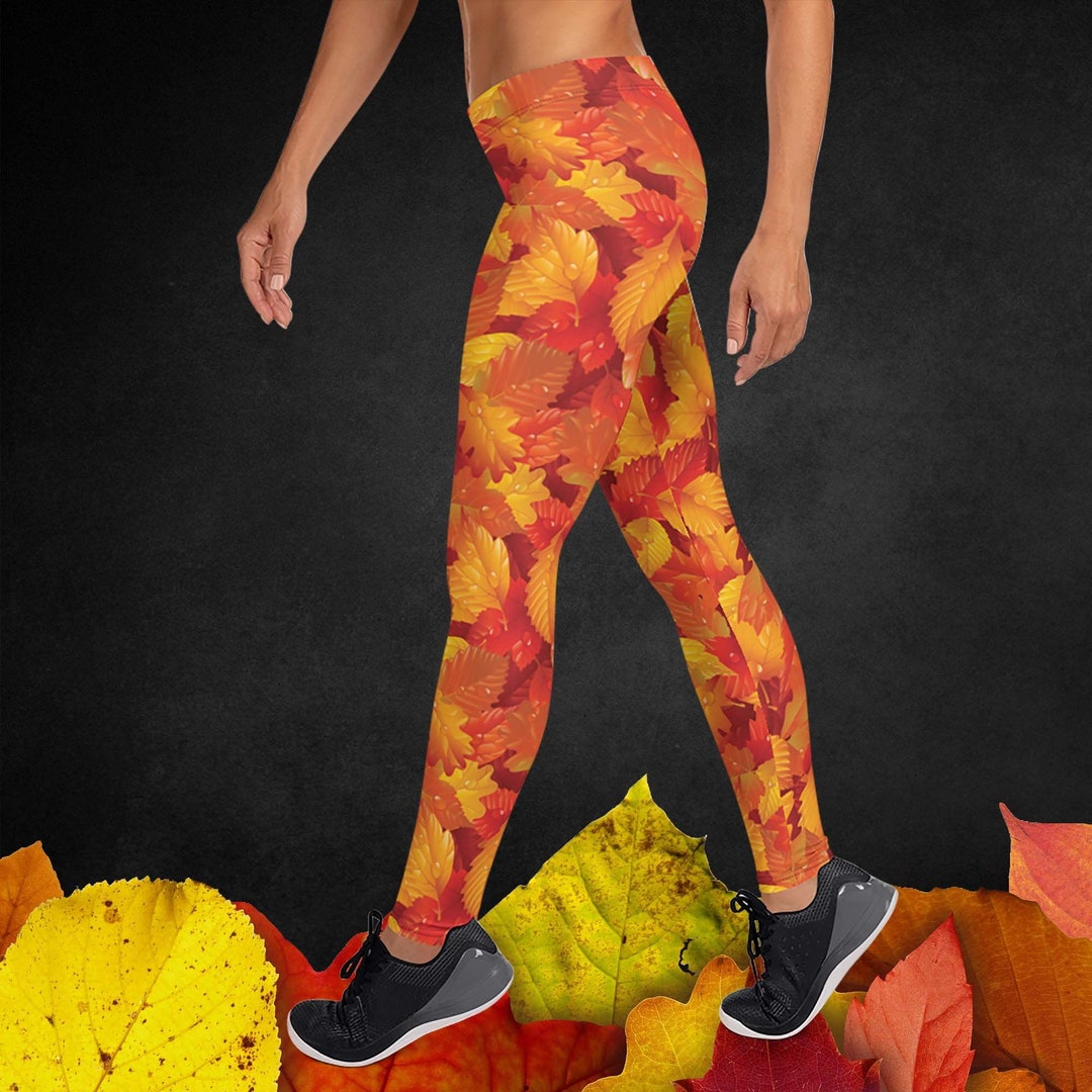 Fall Leggings - Leaves Leggings - Festival Leggings - Halloween ...