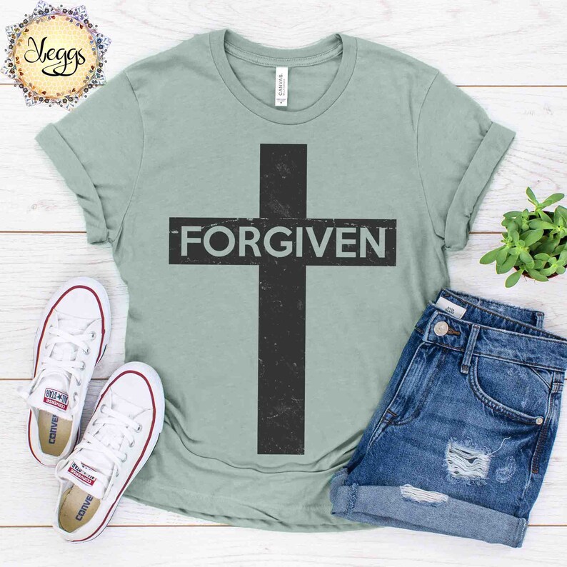 Forgiven Shirt Faith Based Tshirts Christian Gifts - Etsy