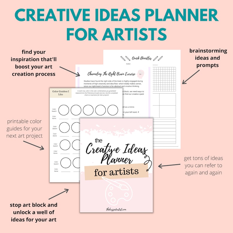 Creative Ideas Digital Planner for Artists, Printable Creative Planner ...