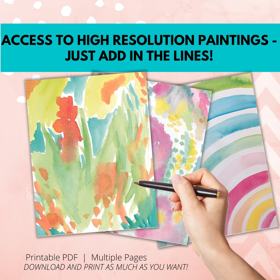 Printable Backwards Coloring Book, Abstract Reverse Coloring Book ...