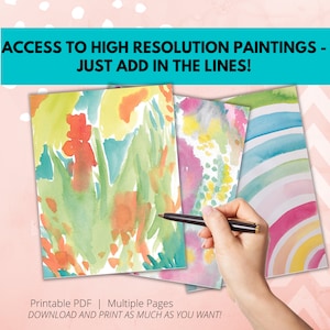 Printable Backwards Coloring Book, Abstract Reverse Coloring Book ...