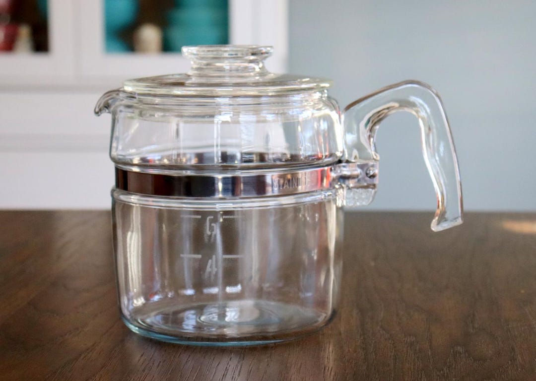 Vintage Pyrex 6 Cup Flameware Glass Percolator/coffee Maker 7756 Pot ...
