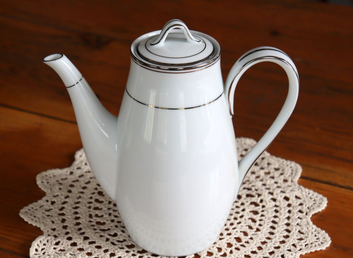 Vintage ZYLSTRA Silver Ecstasy Coffee Pot Select Fine China - Etsy